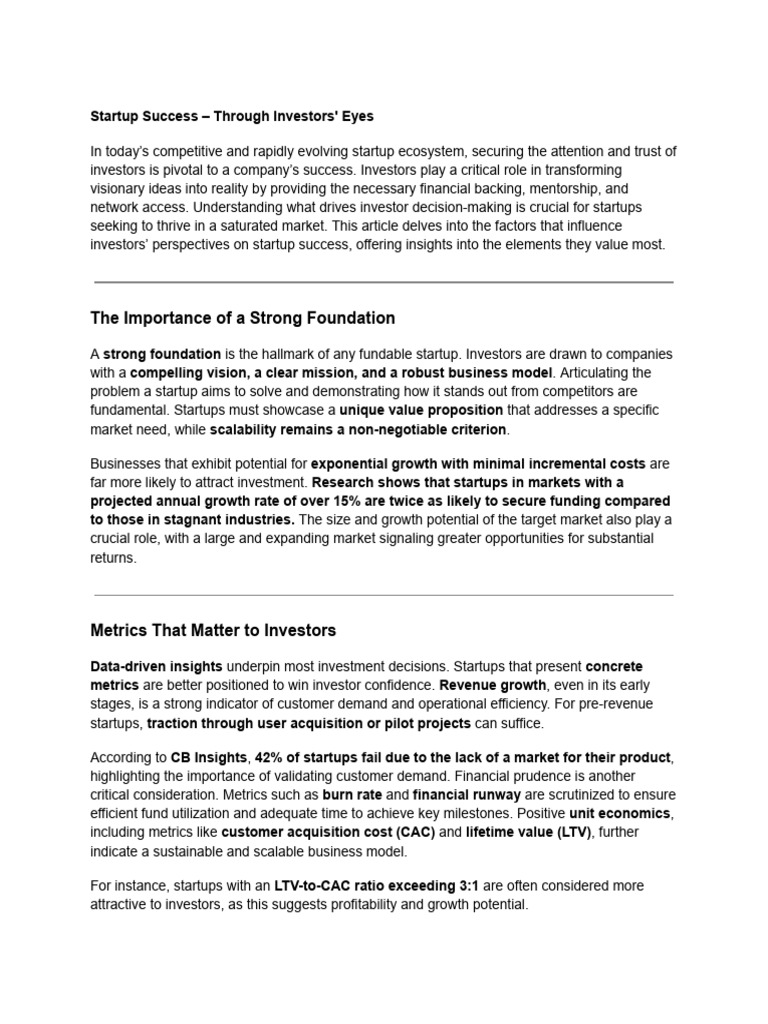 Article 1 | PDF | Startup Company | Small Business & Entrepreneurs