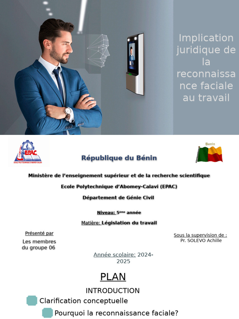 Reconnaissance faciale au travail : enjeux juridiques | PDF | Loi ...