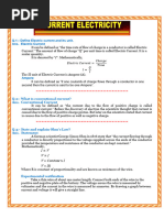 Electricity Class 10 Formulas | PDF