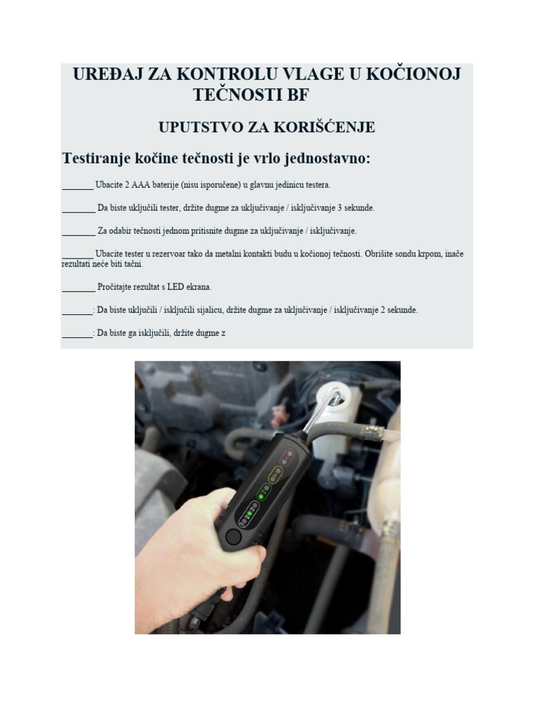 7. UPUTSTVO BF 100 | PDF