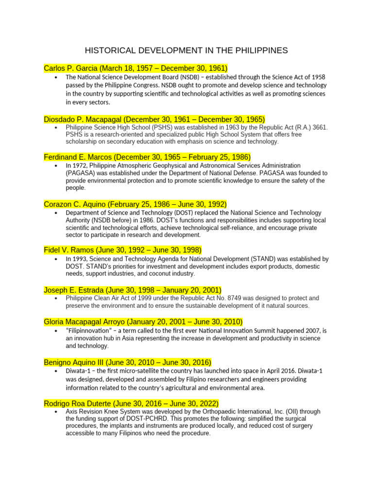 Historical Development in The Philippines | PDF | Philippines