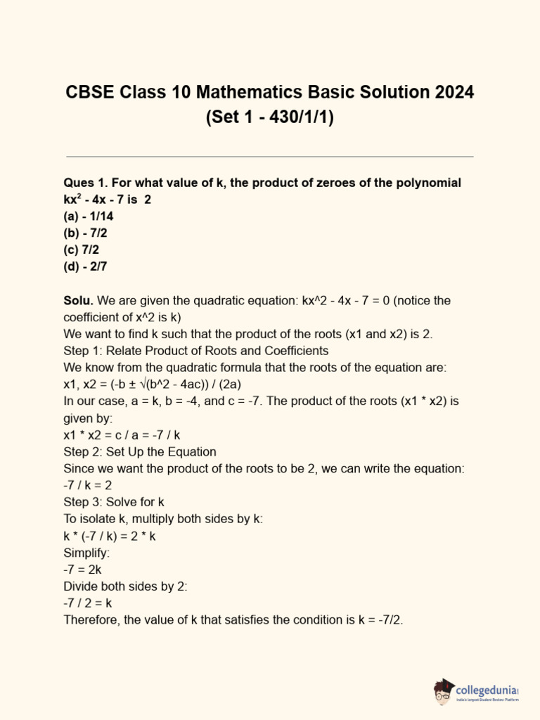 CBSE Class 10 Math Solutions 2024 | PDF | Trigonometric Functions | Sphere