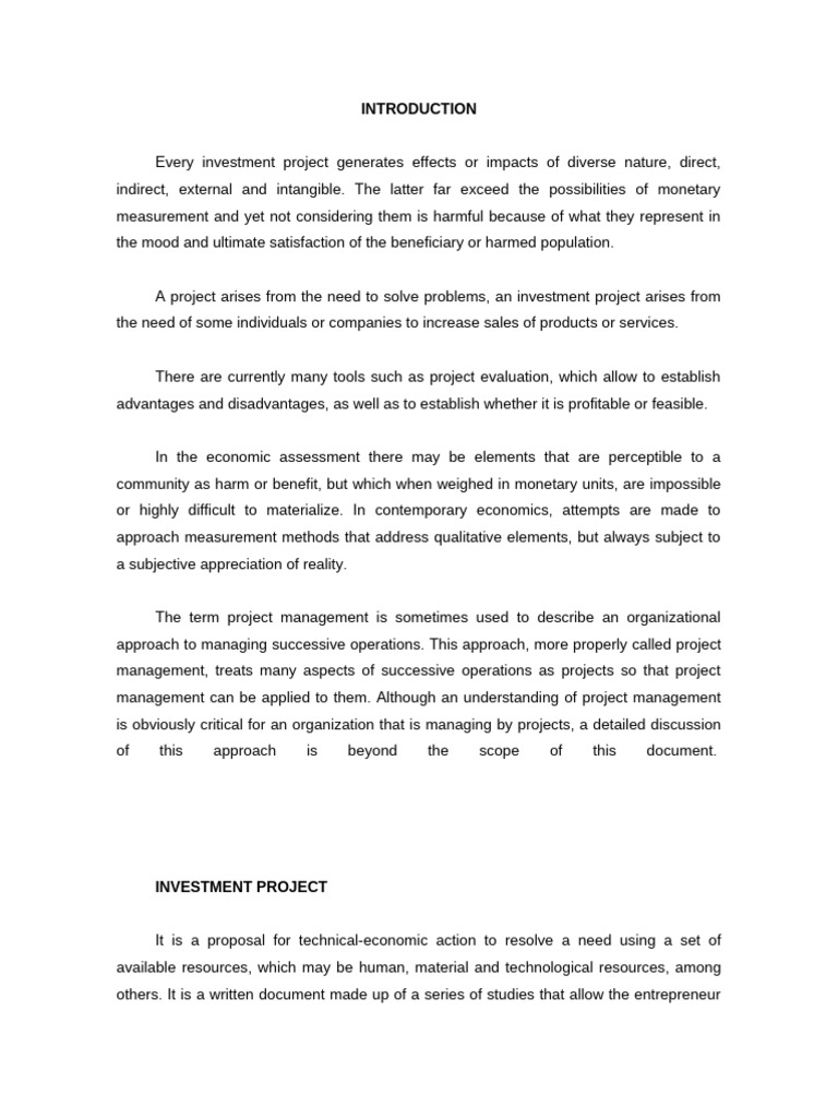 Investment Project Planning Guide | PDF | Cost Of Living | Bonds (Finance)