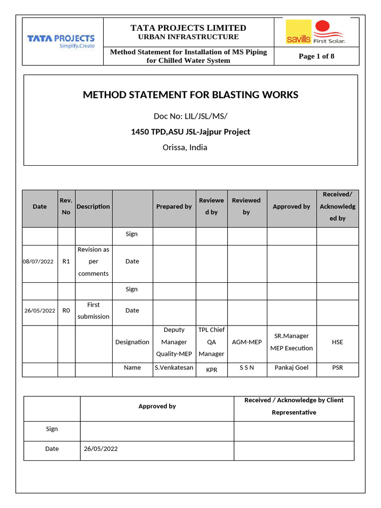 Blasting Method Statement Pdf Abrasive