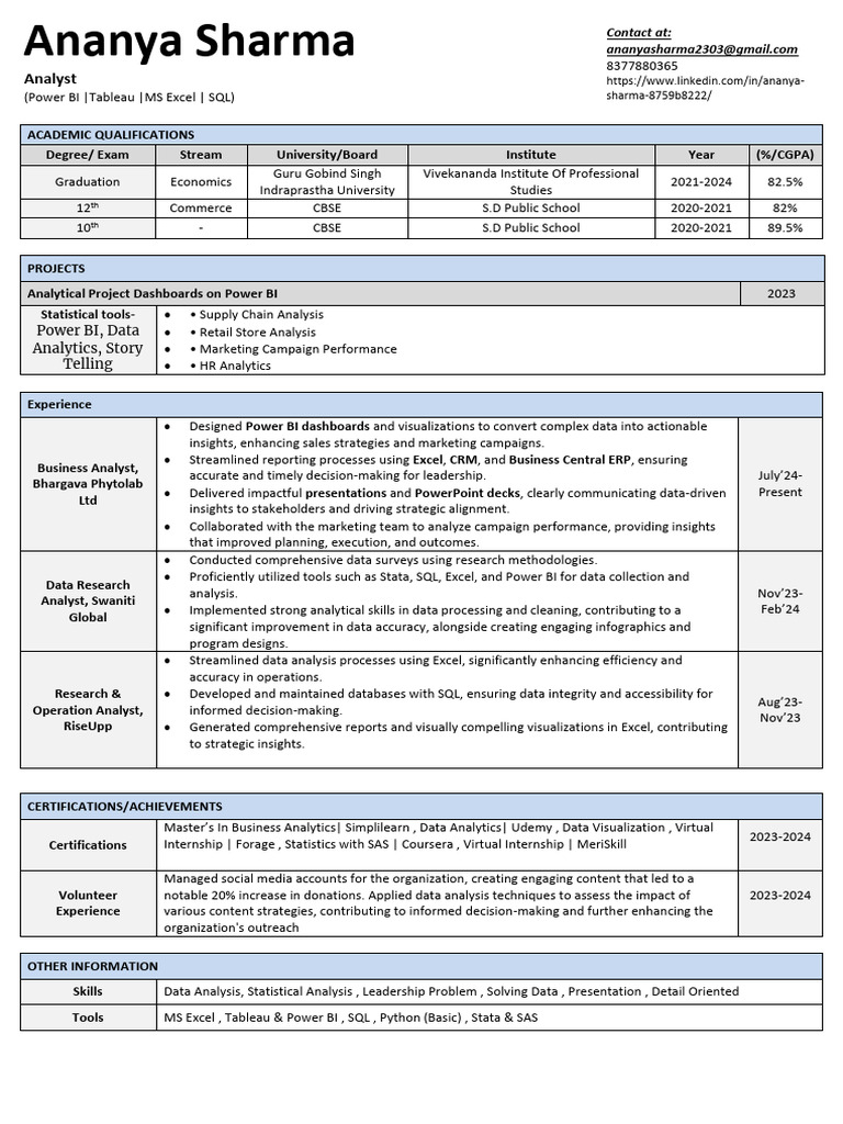 Ananya | PDF | Data | Data Analysis