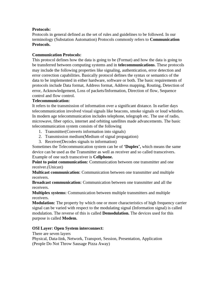 Protocols | PDF | Telecommunications | Computer Network