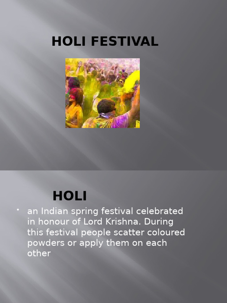 HOLI FESTIVAL BY INDU BALA | PDF