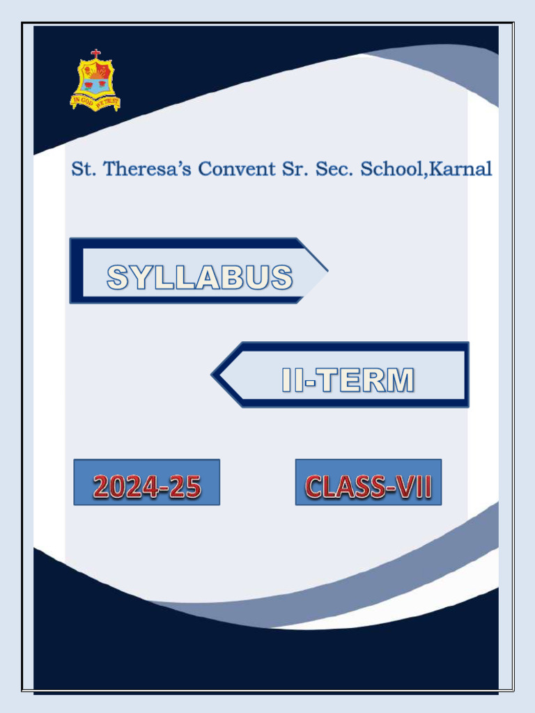 VII Class Syllabus - Term II (Final) | PDF