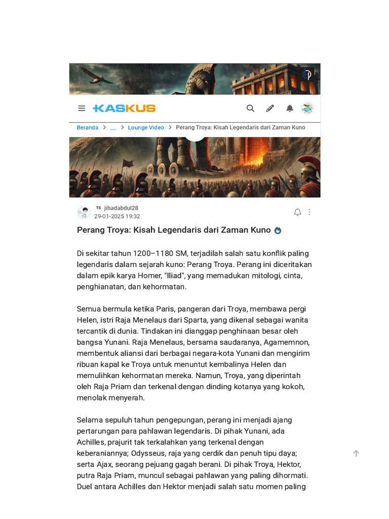 Perang Troya | PDF