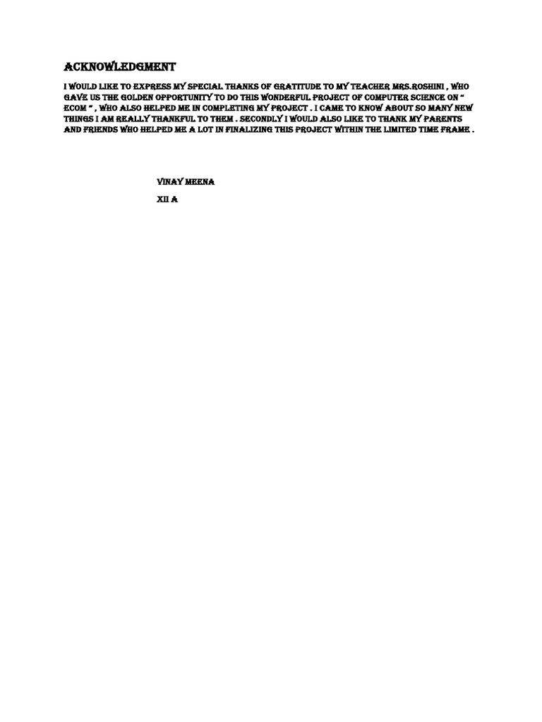 Acknowledgment | PDF