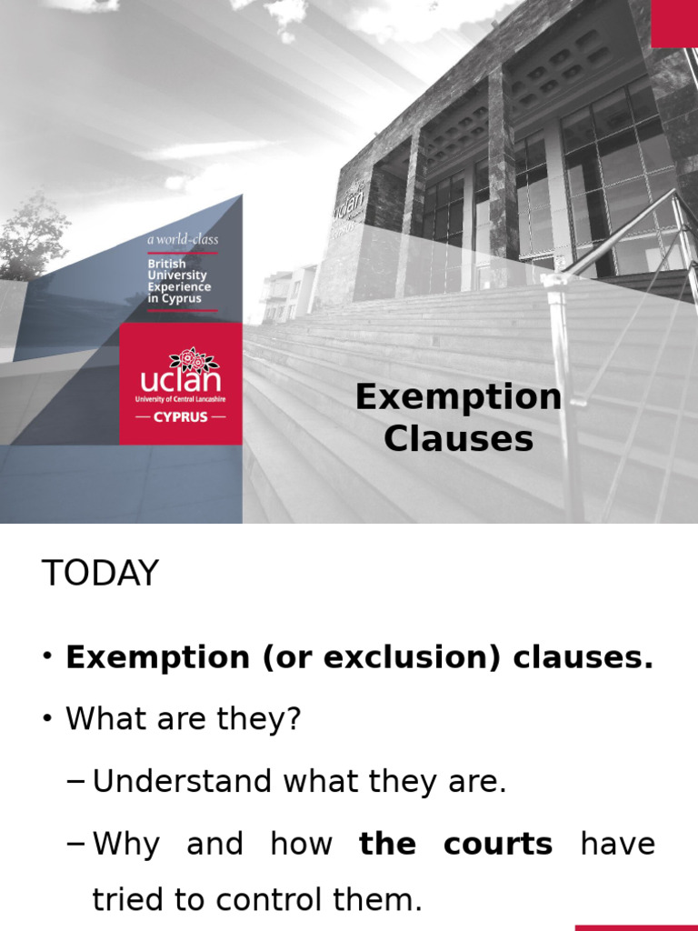LW1221 Exemption Clauses - Tagged | PDF | Negligence | Legal Liability