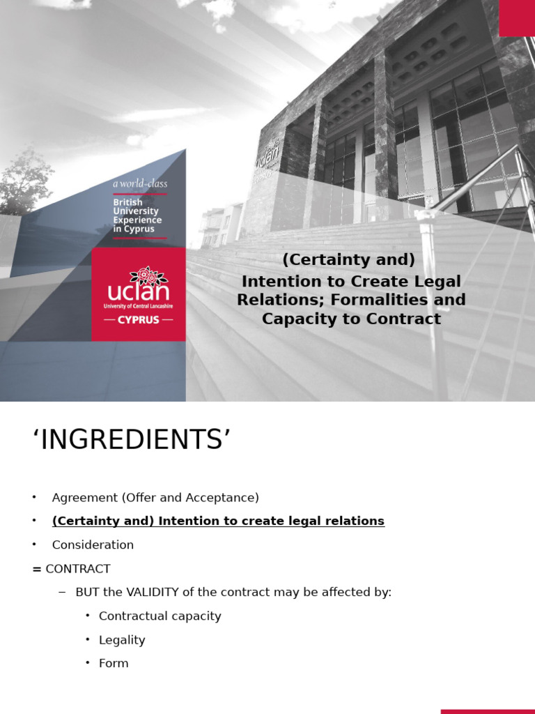 Legal Relations and Contract Validity | PDF | Common Law | Contract Law