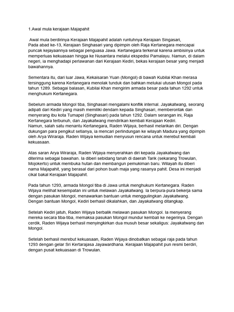 Awal Mula Berdirinya | PDF