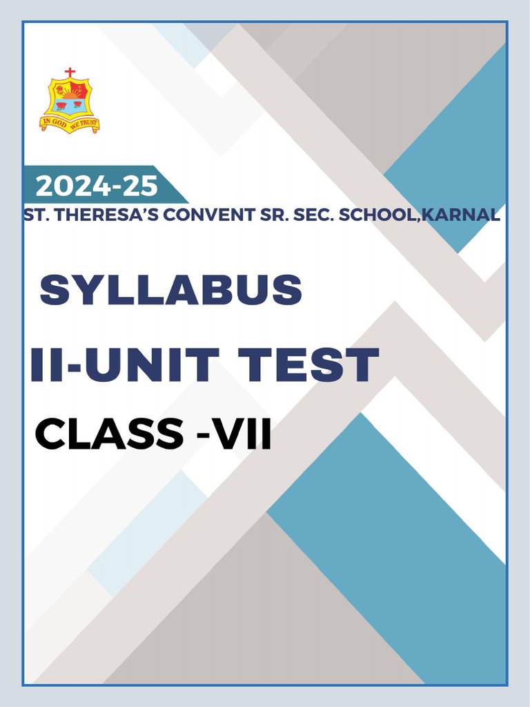 CLASS VII-UNIT II Syllabus | PDF