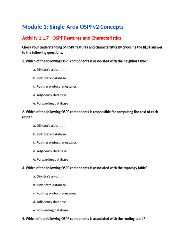 ENSA - Module 1 - 1.1.7 | PDF