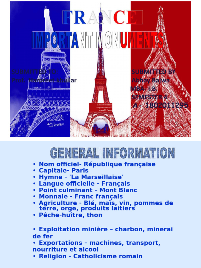 Monuments emblématiques de France | PDF | Paris | France