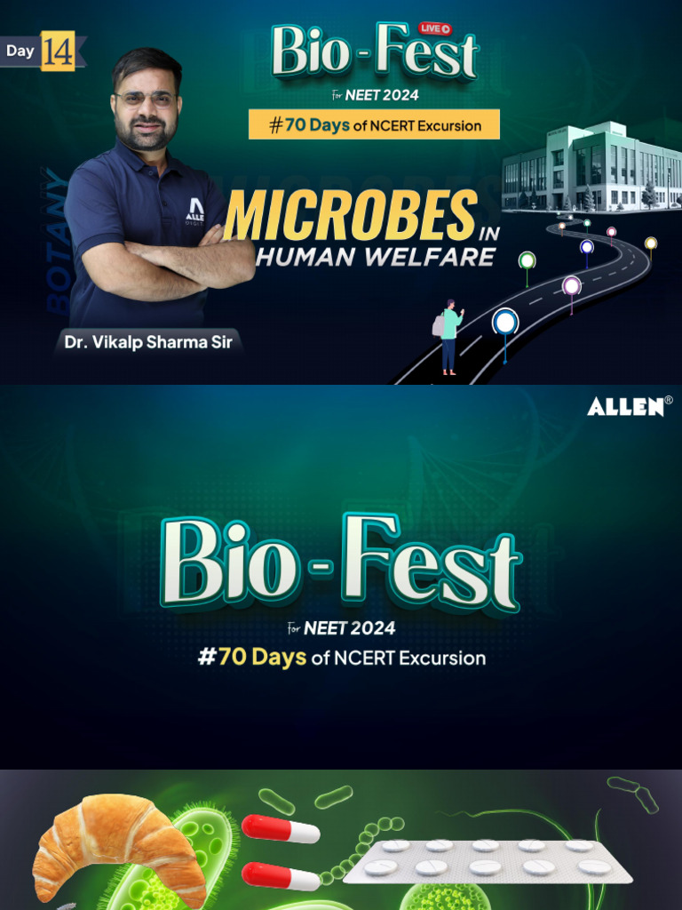 Day 14 - Microbes in Human Welfare - Bio-Fest | PDF | Anaerobic Digestion | Sewage Treatment