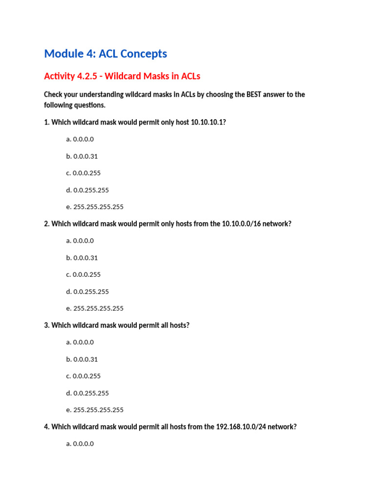 ENSA - Module 4_4.2.5 | PDF