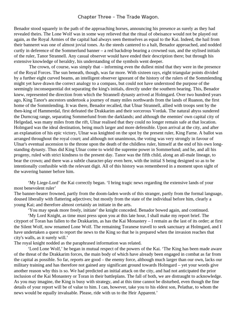 Chapter 3 - The Trade Wagon | PDF | Spear | Horses