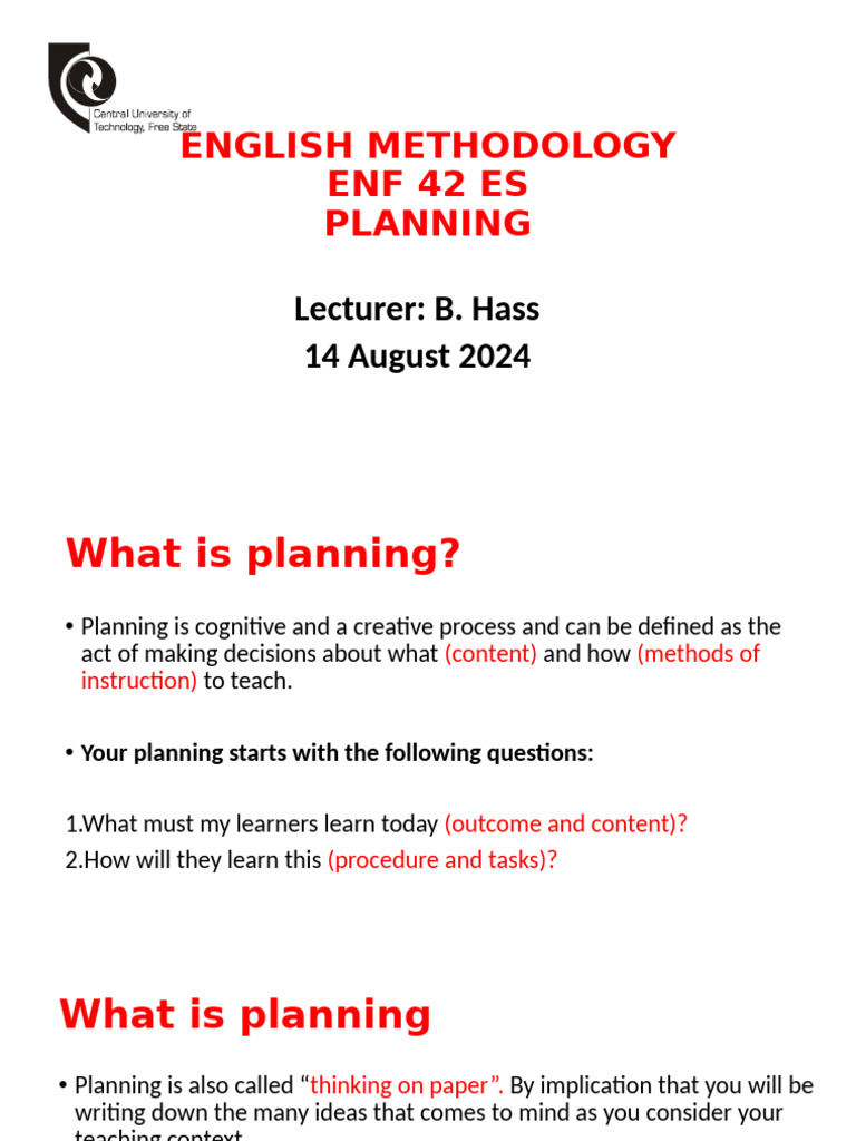 Effective English Lesson Planning Guide | PDF | Learning | Teachers
