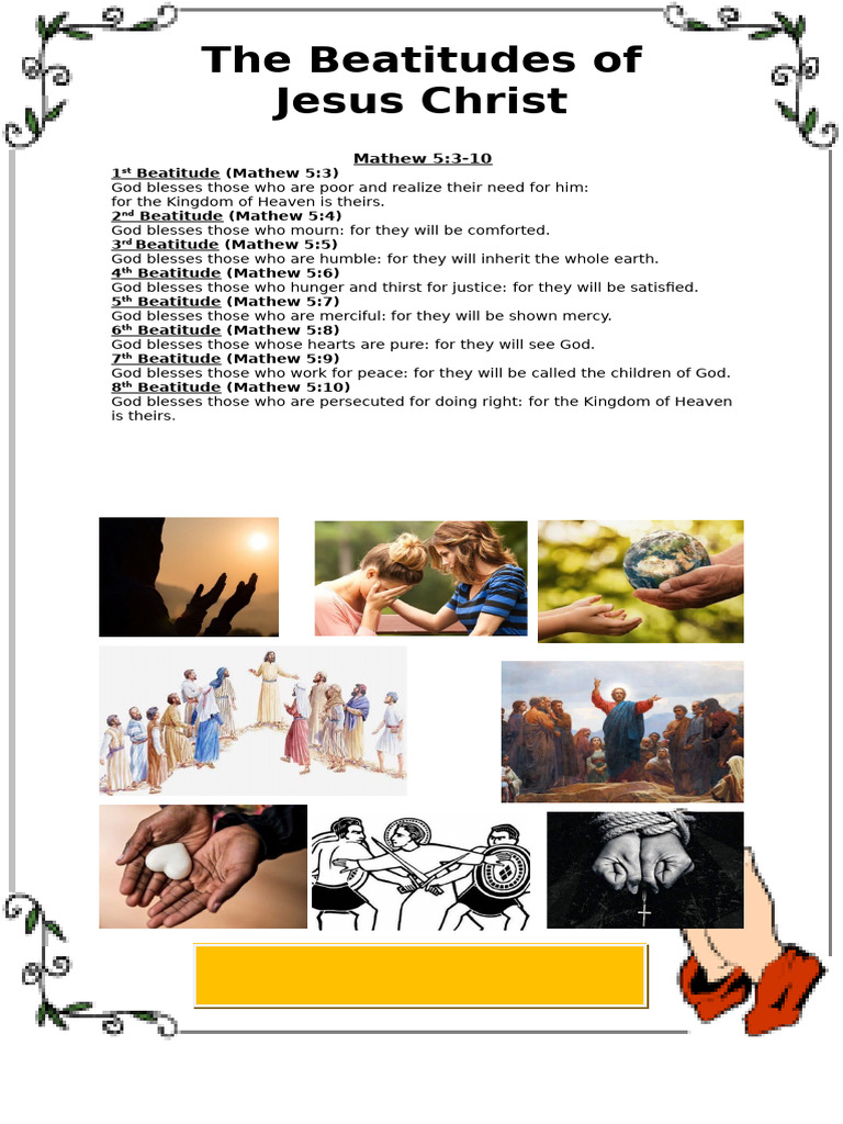 The Beatitude | PDF | Beatitudes | Bible Content