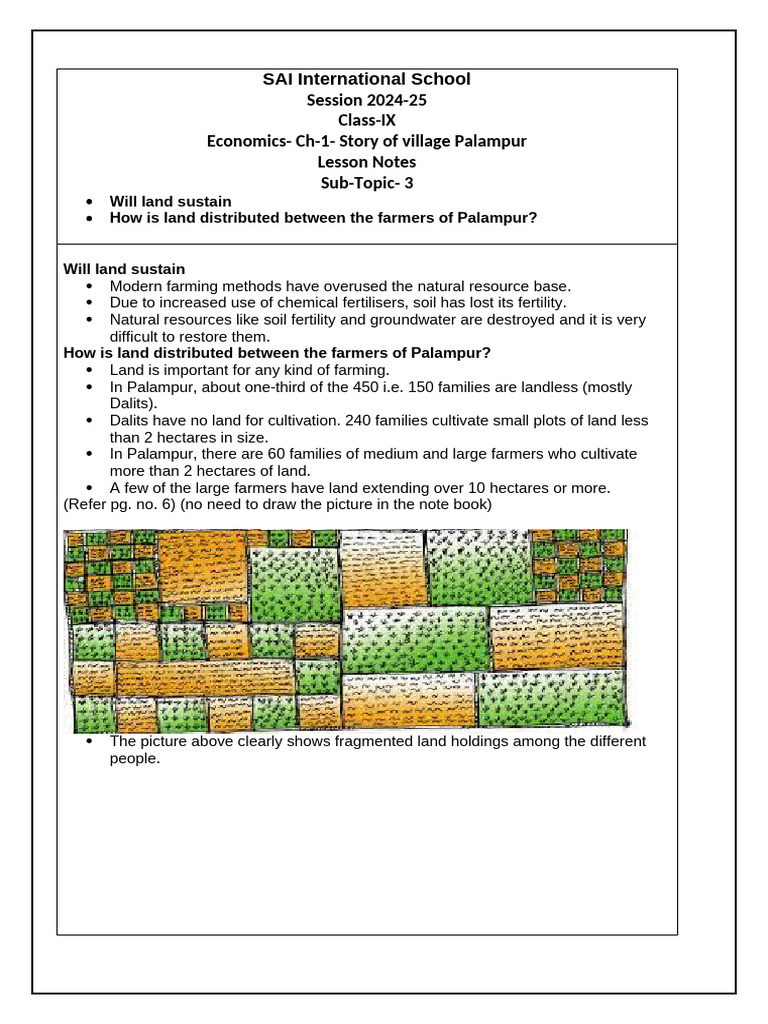 Land Distribution & Sustainability in Palampur | PDF