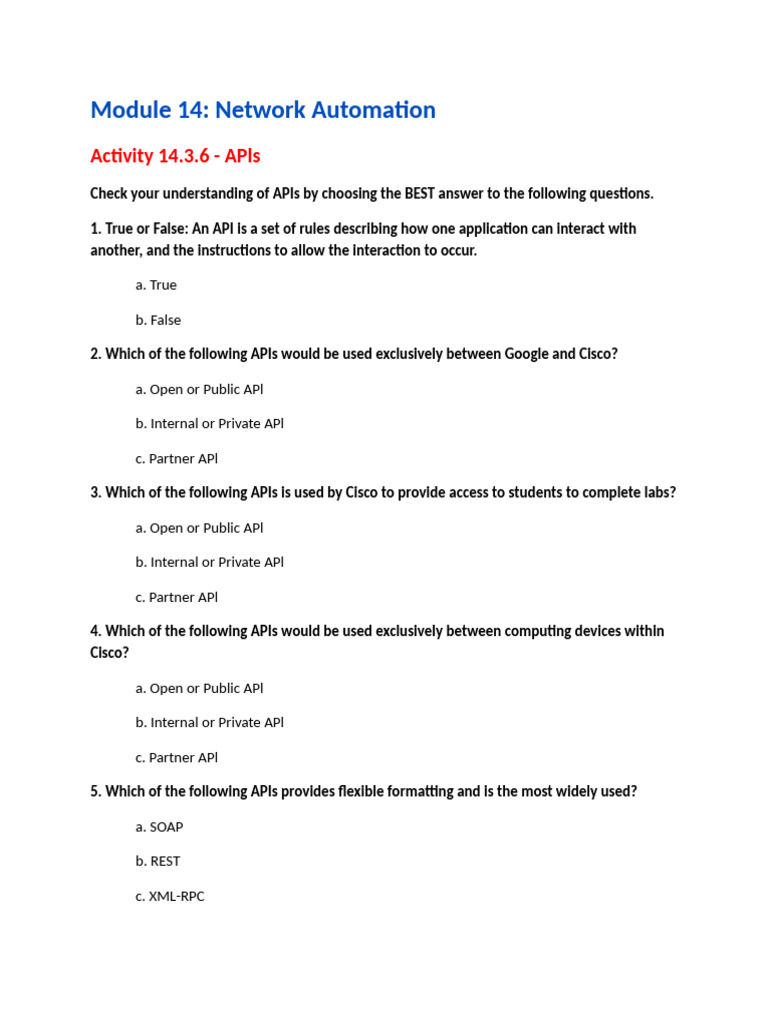 ENSA - Module 14_14.3.6 | PDF