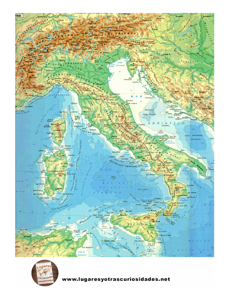 Mapa Fisico de Italia1 | PDF