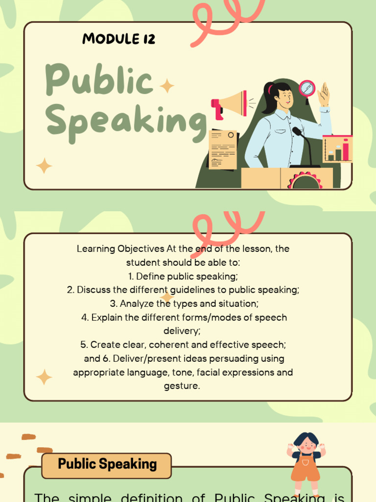 Public Speaking | PDF | Body Language | Public Speaking
