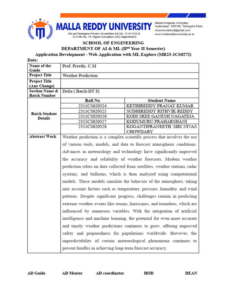 Weather Prediction | PDF