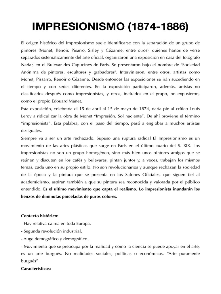 Impresionismo | PDF | Impresionismo | Édouard Manet