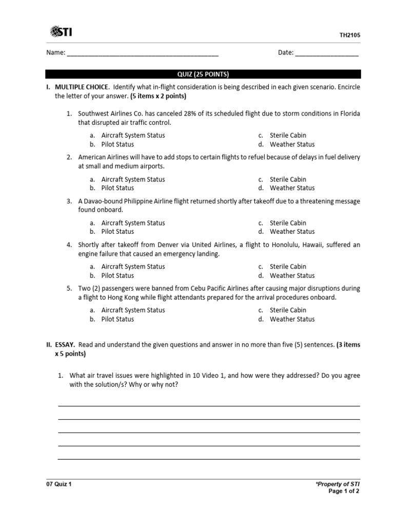 02_Handout_1(12) | PDF | Airlines | Air Traffic Control