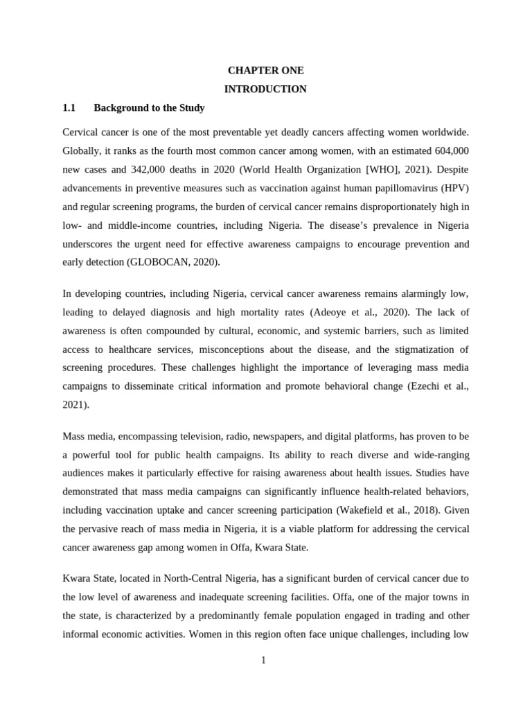 PROJECT | PDF | Cervical Cancer | Preventive Healthcare