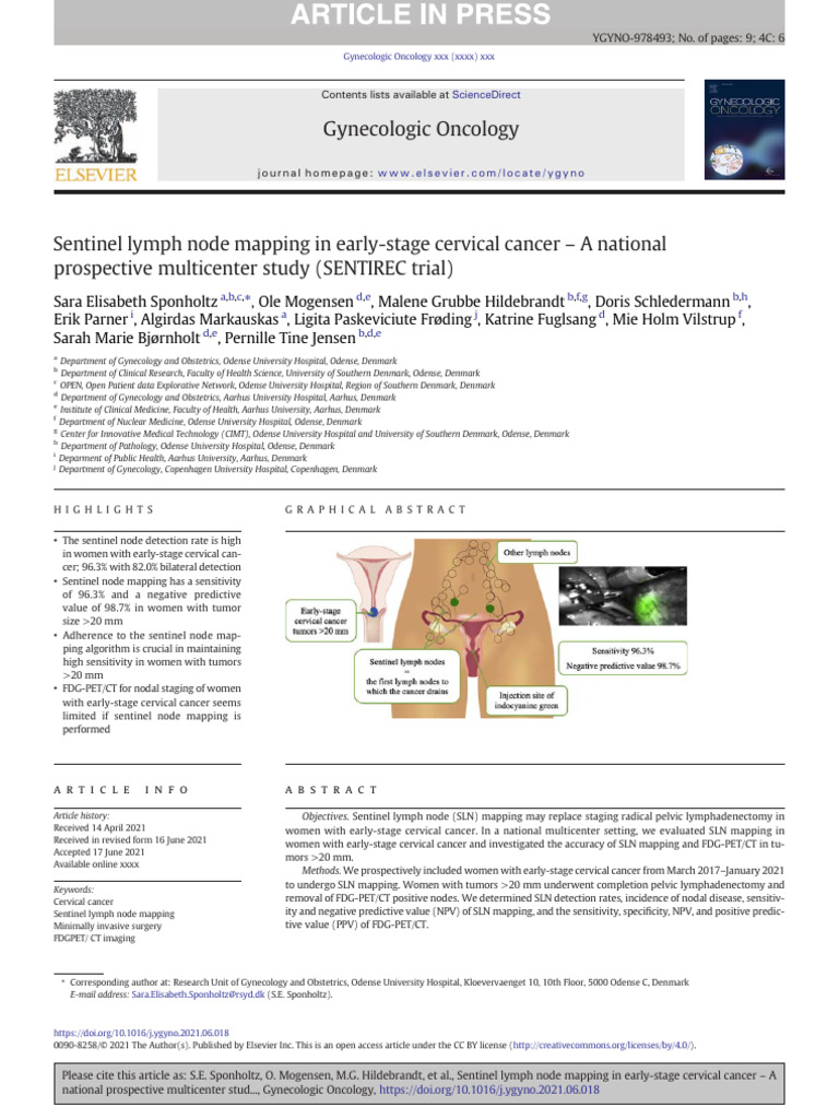 Sentile LNs in Cervical CA | PDF | Metastasis | Cervical Cancer