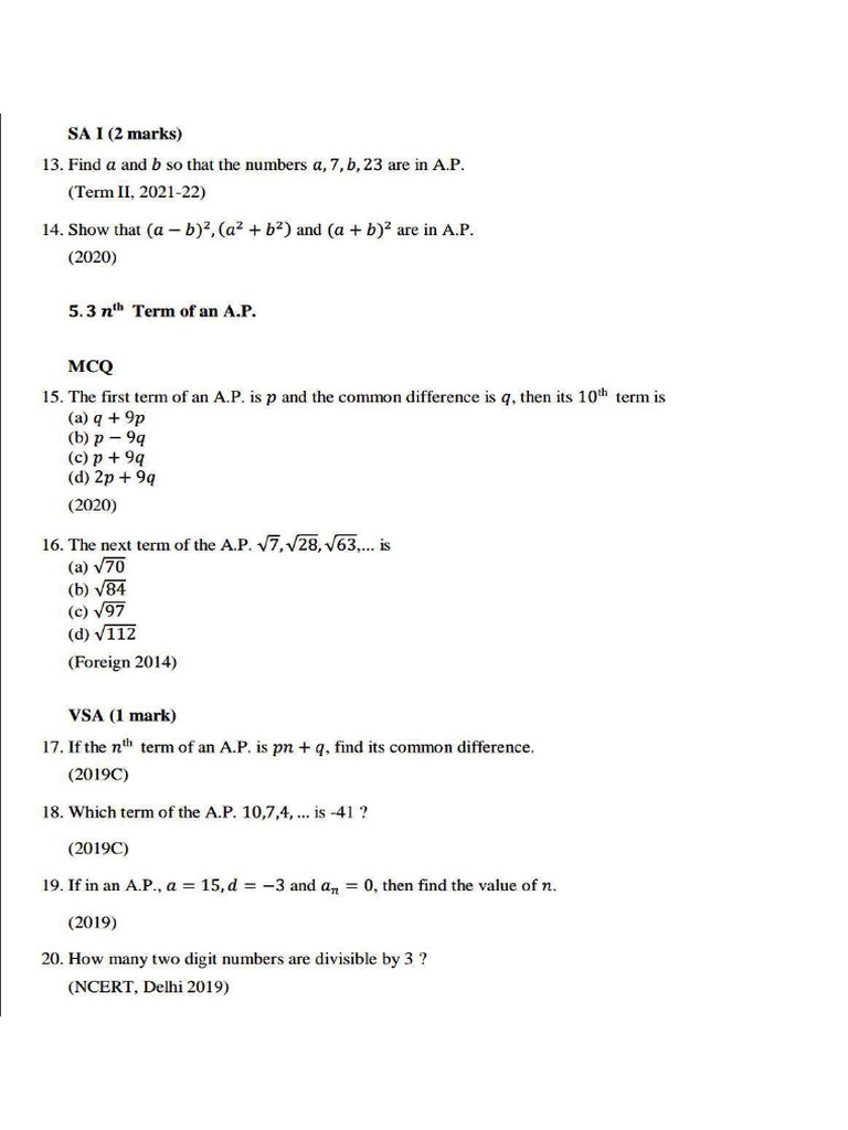 AP Sample Question Paper | PDF