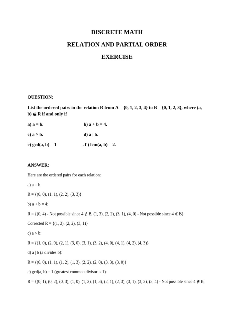 Relation Discrete Math 17 | PDF | Empty Set | Mathematical Concepts