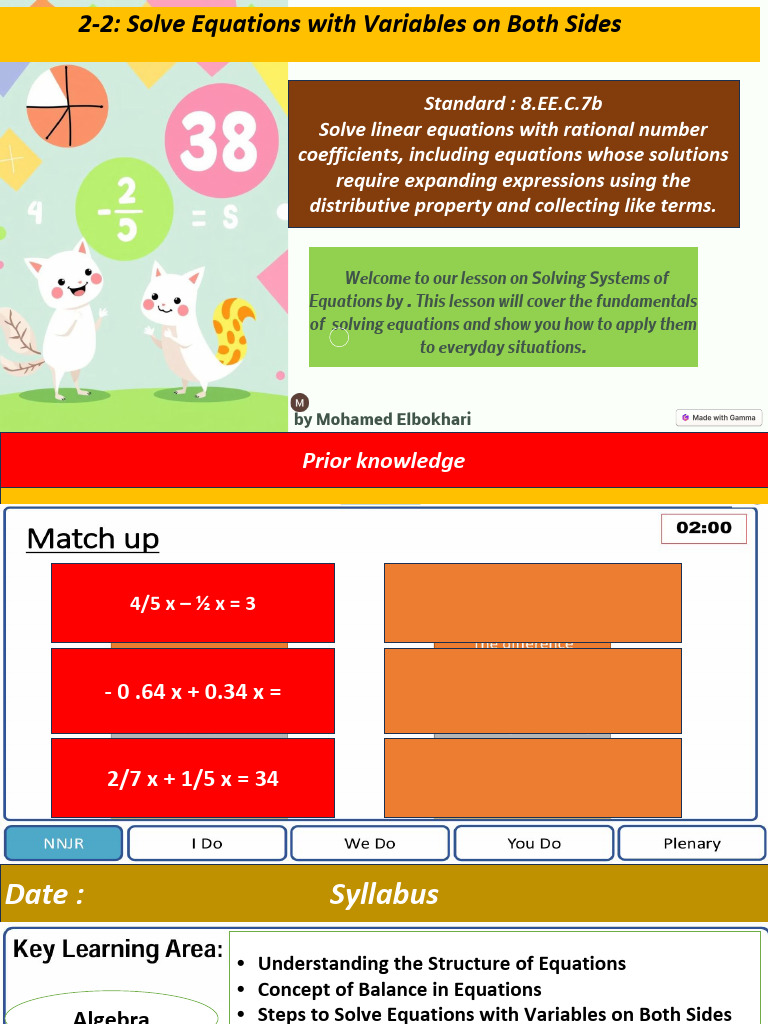 2nd Lesson for Gr 8 Tr 2 [Autosaved] [Autosaved] | PDF | Equations | Mathematical Objects