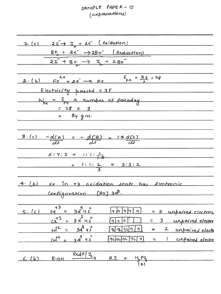 Sample Paper - 13 Explanations | PDF