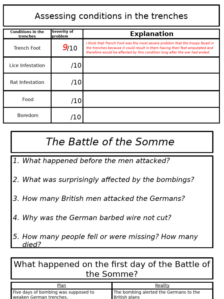 Trench Conditions in WWI: A Review | PDF