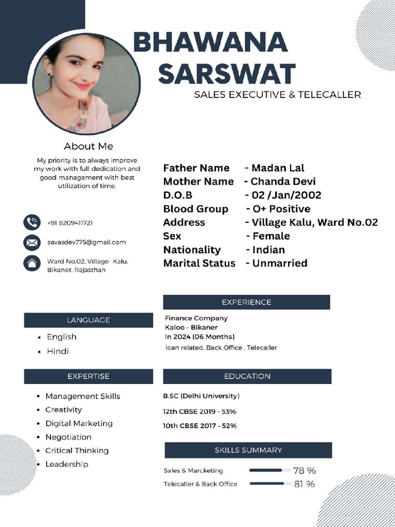 Professional Modern CV Resume | PDF