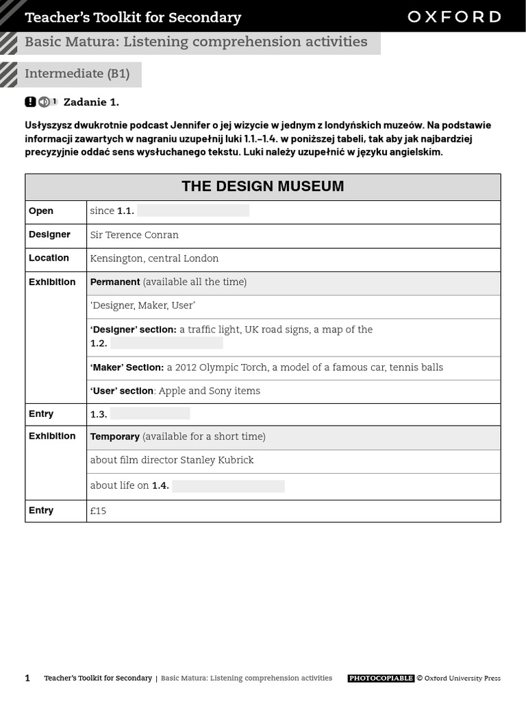 TT 2024 25 Dec Matura Listening Basic | PDF