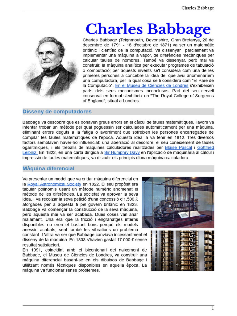 Babbage 2 | PDF
