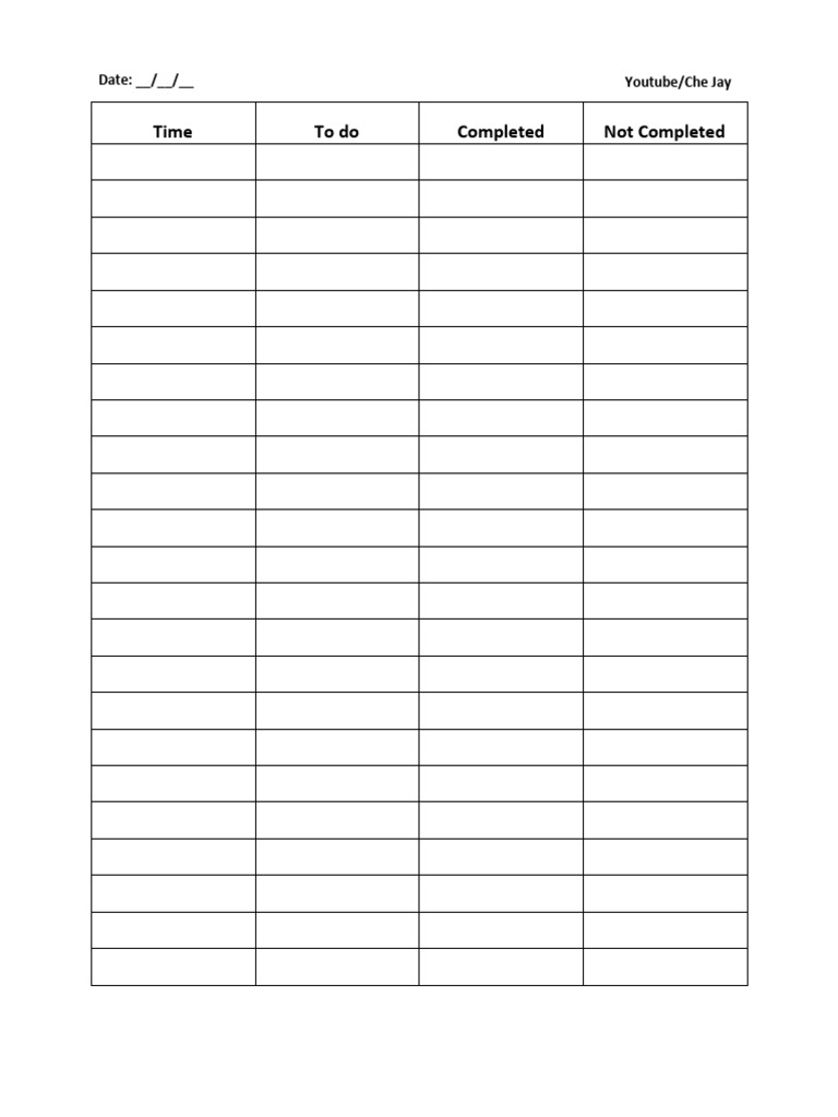 Todo List-CheJay - Youtube | PDF