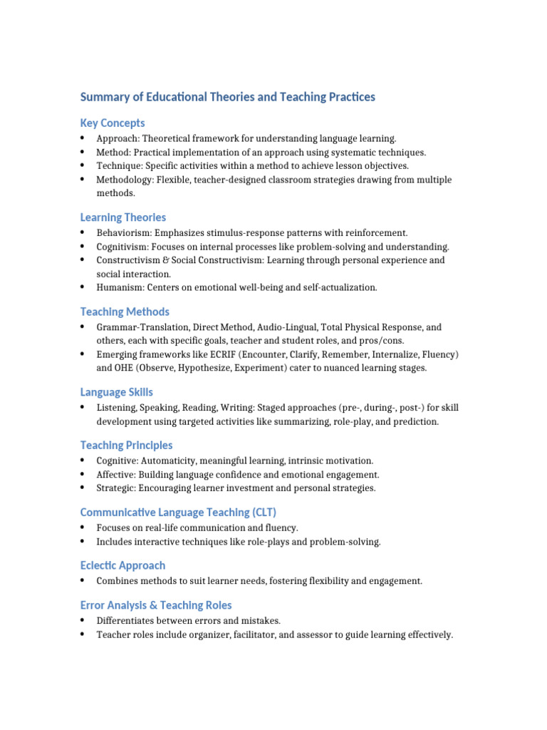 Summary_of_Educational_Theories | PDF