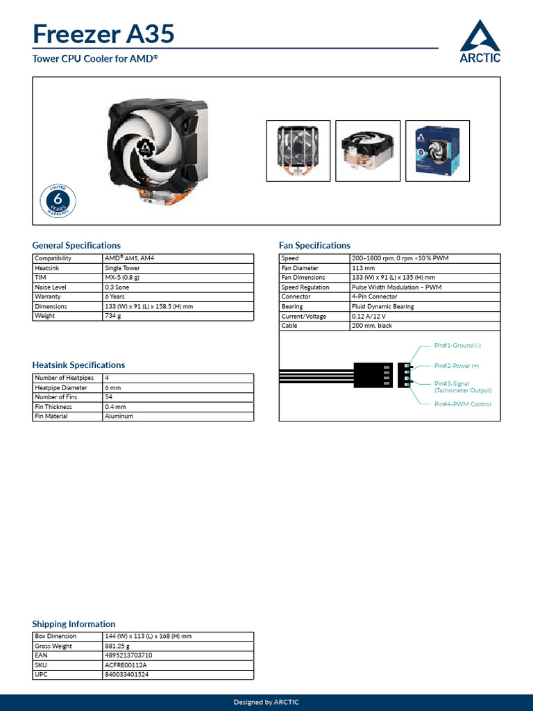 Spec_Sheet_Freezer_A35_EN | PDF | Computer Hardware