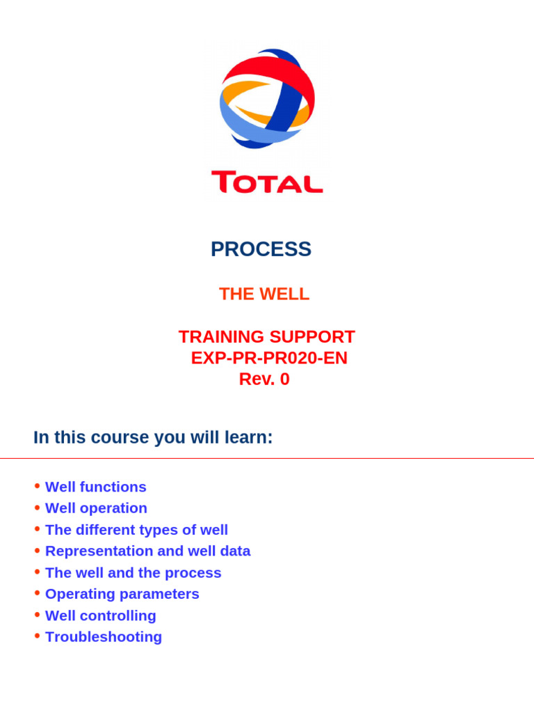 EXP-PR-PR020-EN Slides The well | PDF | Petroleum Reservoir | Pressure