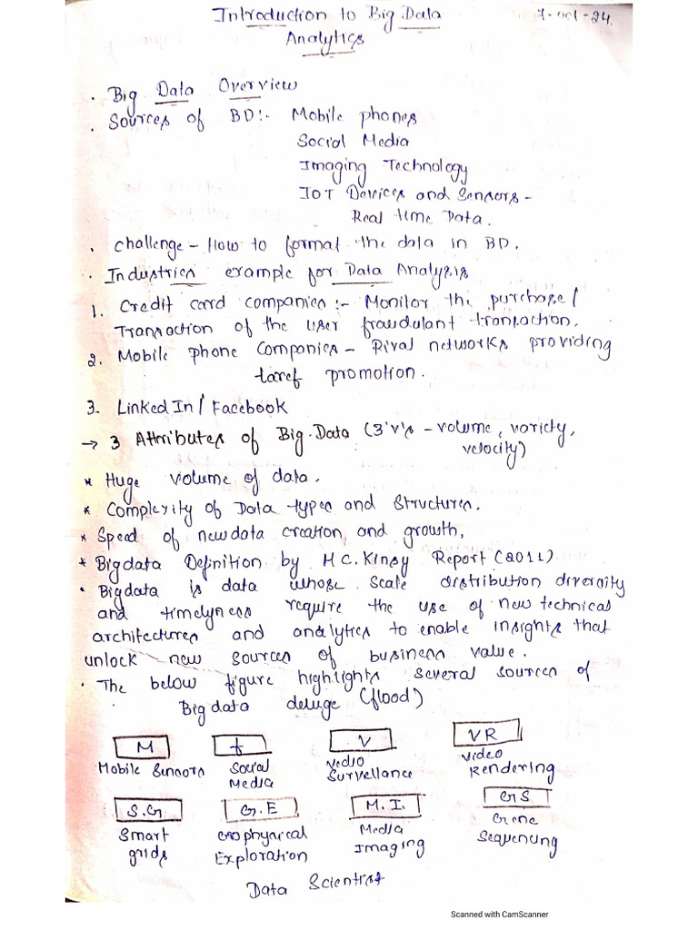 Data Analytics in R Programming Notes (Intro To Big Data) | PDF