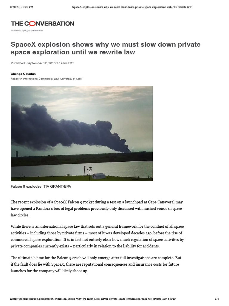 SpaceX Explosion Shows Why We Must Slow Down Private Space Exploration ...