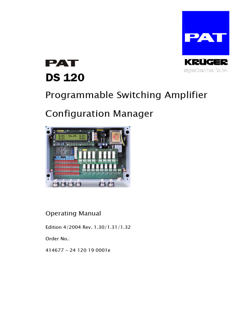 DS 120 Programmable Amplifier Manual | PDF | Online And Offline | Relay