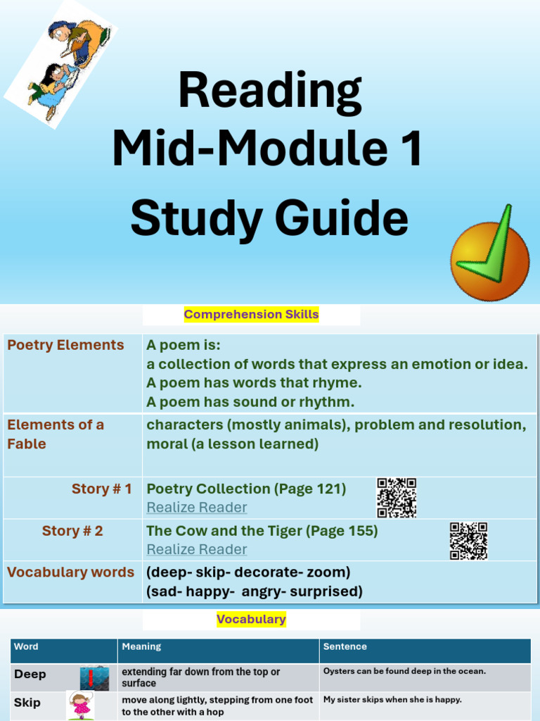 Mid of Module1 Check Point Study Guide | PDF | Poetry | Noun
